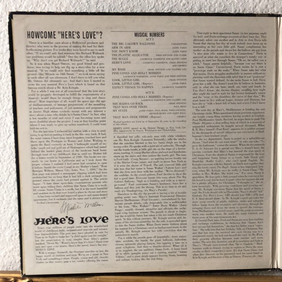 Columbia | Art | Meridith Wilsons Heres Love Musical Soundtrack Vinyl ...